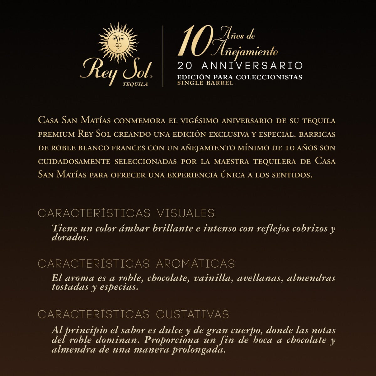Botella Rey Sol Single Barrel Extra Añejo 750 ml – Casa San Matias